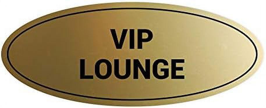 oval vip lounge sign (brushed gold) - large - Walmart.com