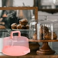 CATIEBYE Cake Carrier Pink 1Pack 9.82X9.82X5.11in - Walmart.com