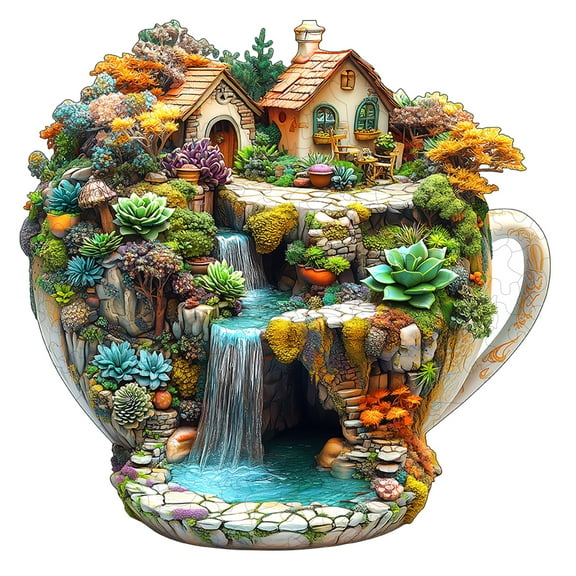 Wooden Jigsaw Puzzle for Adults & Kids, Art Shaped Puzzle with Unique ...