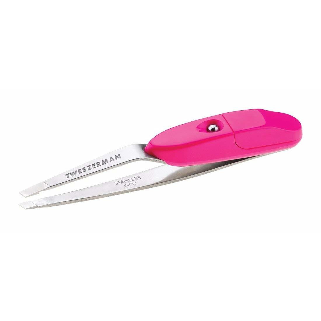 ($27 Value) Tweezerman Expertweeze LED Lighted Slant Tweezer - Walmart.com