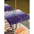 Abstract Ocean Square Outdoor Tablecloth with Umbrella Hole Purple ...