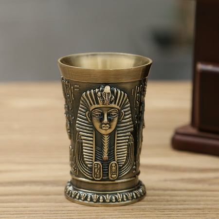 HISRFO Shot Glass, Metal Vintage Egyptian Shot Glass, Creative Wine ...