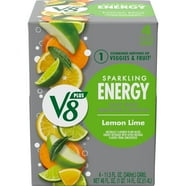 V8 +Energy Sparkling Black Cherry Juice Energy Drink, 11.5 fl oz Can, 4 ...