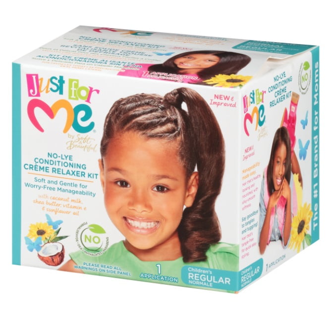 Just For Me No Lye Conditioning Creme Relaxer Kit Regular - Walmart.com