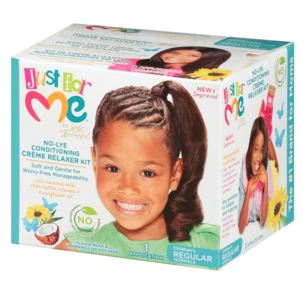 Just For Me No Lye Conditioning Creme Relaxer Kit Regular - Walmart.com ...