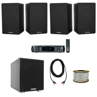 Rockville BluTube WD Bluetooth Tube Amplifier/Home Receiver + (2) Tower ...