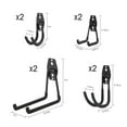 Hyper Tough Wall-Mount Storage Hooks 8-Pack Steel with Vinyl Coating ...