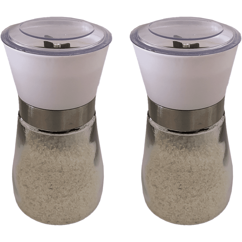 Salt and Pepper Grinder Set - Adjustable Spice Ceramic Grinders Mill ...