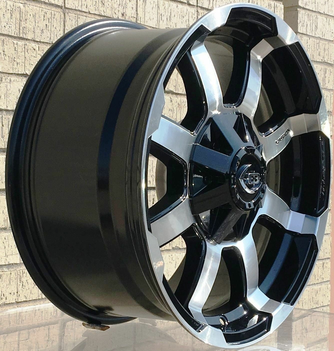 Buy Vision Off-Road Valor 17x8.5 6x120 18et Gloss Black Machined Face ...