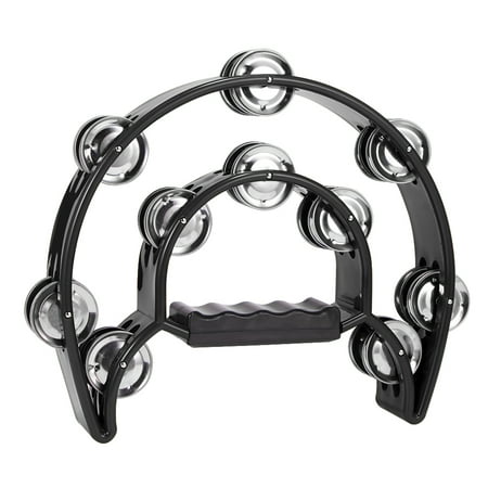 Tambourine Percussion Musical Instrument Hand Bell Compact Double Half ...