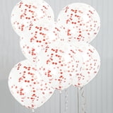 Latex Confetti Balloons, Red, 12 in, 6ct - Walmart.com