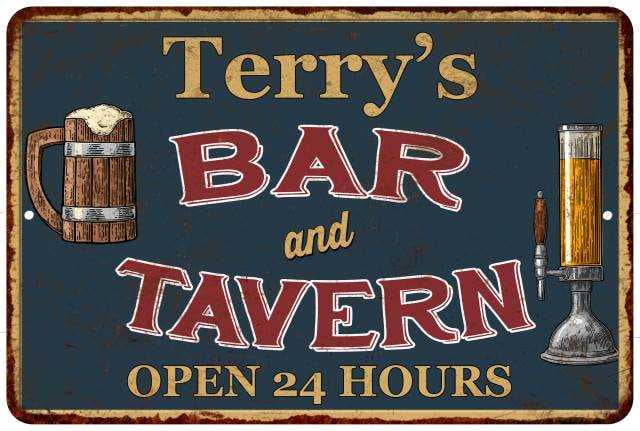Terry's Green Bar & Tavern Rustic Sign Decor 8x12 108120047252 ...
