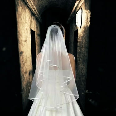 Black Lace Wedding Veil for Women, Bridal Cosplay, Haunted Mansion ...