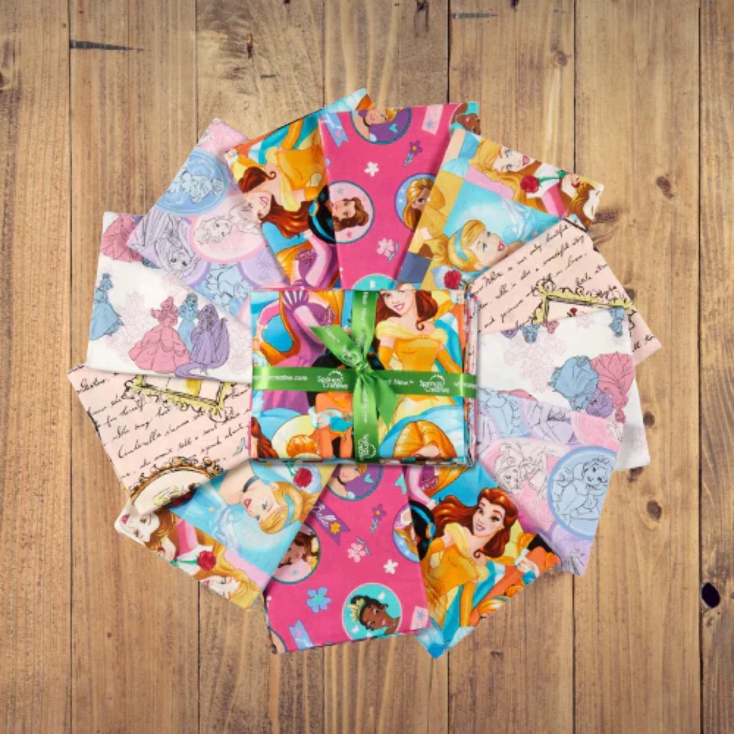 10 Fat Quarters - Assorted Disney Princesses Fat Quarter Bundle ...