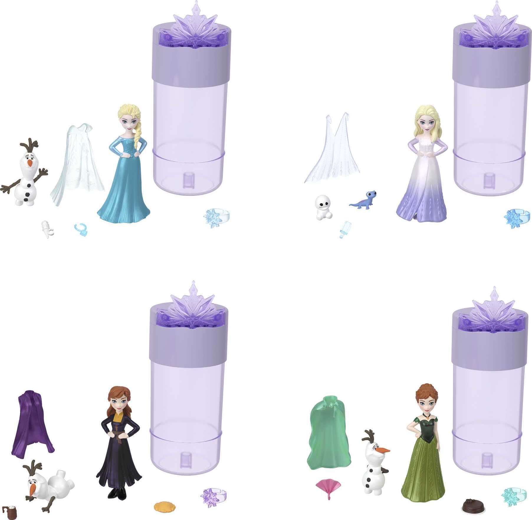 Disney Frozen Snow Color Reveal Small Dolls with 6 Surprises Including ...