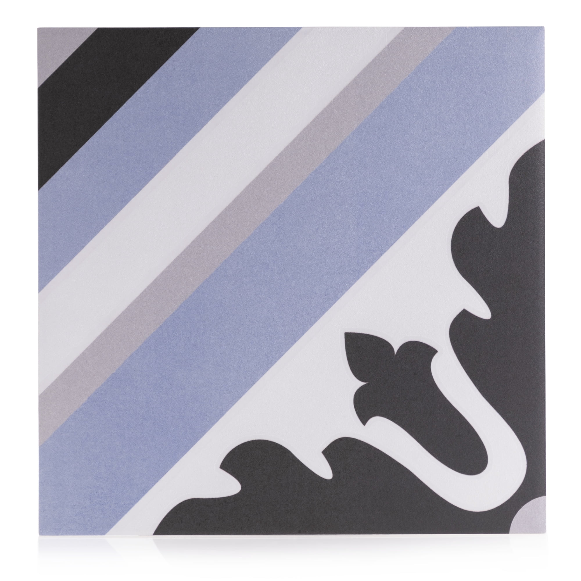 The Tile Project 8"x8" City Decor Max Blue Porcelain Floor and Wall ...