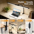 LED Clip-on Desk Lamp, Eye Caring Dimmable Reading Light, USB Power ...