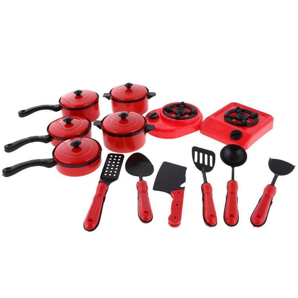 tredstone 13 Pieces/Set Plastic Simulation Kitchen Cookware Set Kids ...