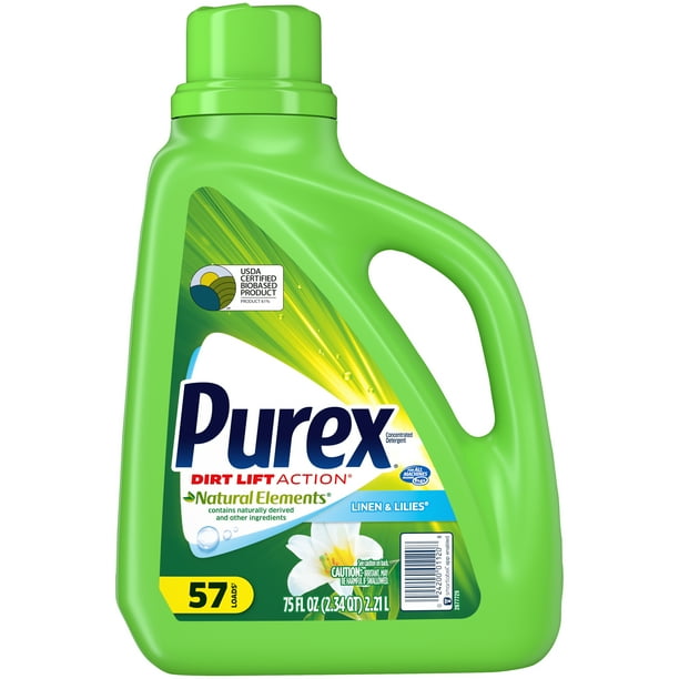 Purex Liquid Laundry Detergent, Natural Elements Linen & Lilies, 75 ...