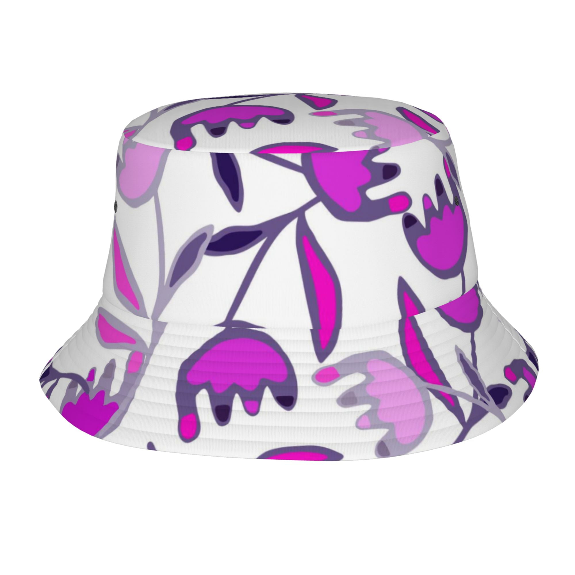 ZICANCN Purple Flower Bucket Hat, Unisex Print Double-Side-Wear Bucket ...