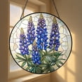 Bluebonnet Flower Stained Glass Style Suncatcher – Floral Window Decor ...