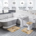 Brown Windmill Bathroom Rugs Set Spring Will Always Come Letters Wood ...