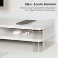 Fenge Acrylic Monitor Stand Riser, 43.1 inch Clear Dual Acrylic ...