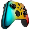 eXtremeRate Tri-Color Gradient Shell- Chrome Cyan Gold Red Custom Cover ...