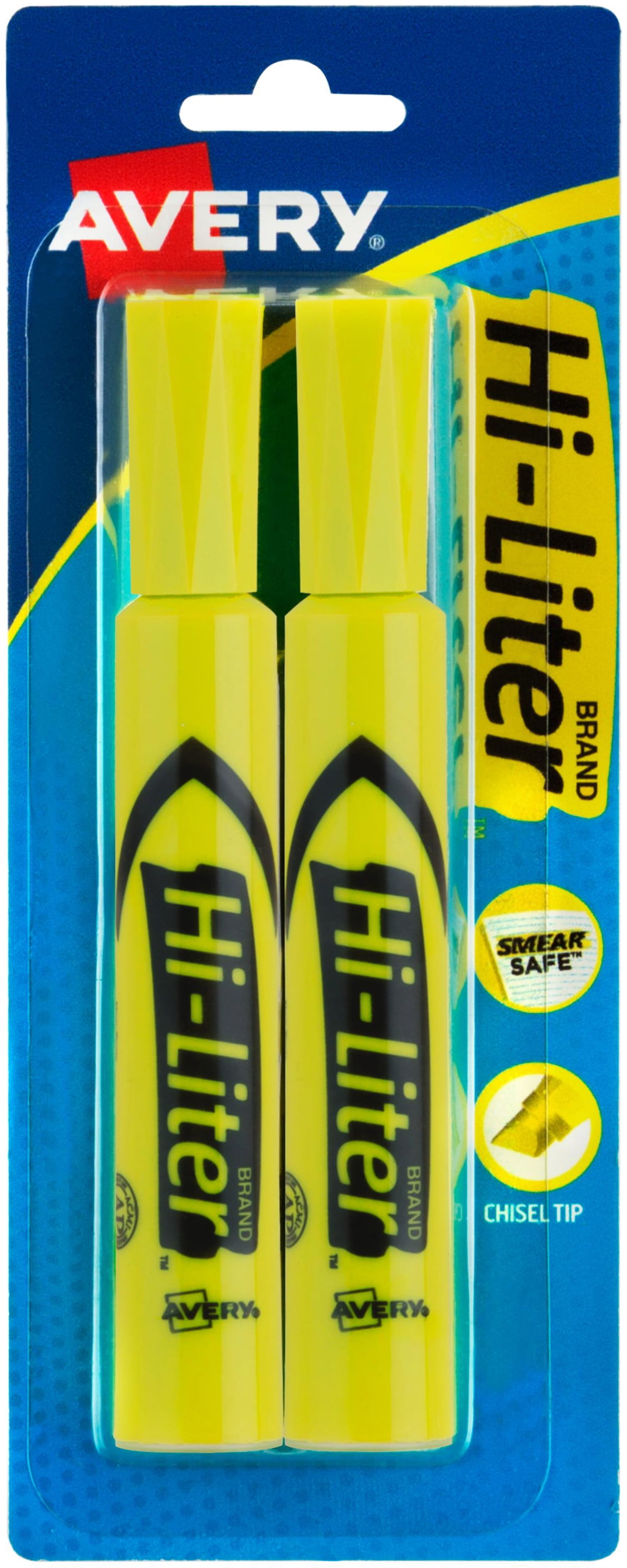 Avery Hi-Liter Desk-Style Highlighters 2/Pkg-Yellow | Walmart Canada