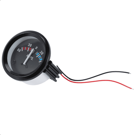 Symkmb 2 inch 52mm 12V Car LED Pointer Auto Boat AMP Meter Gauge 60-0 ...