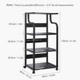 Pirecart 4-Tier Mobile Printer Cart Desk Machine Stand Storage Rack ...
