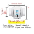 3/4/5Inch Kitchen Pipe Duct Exhaust Fan Bathroom Extractor Ventilation ...