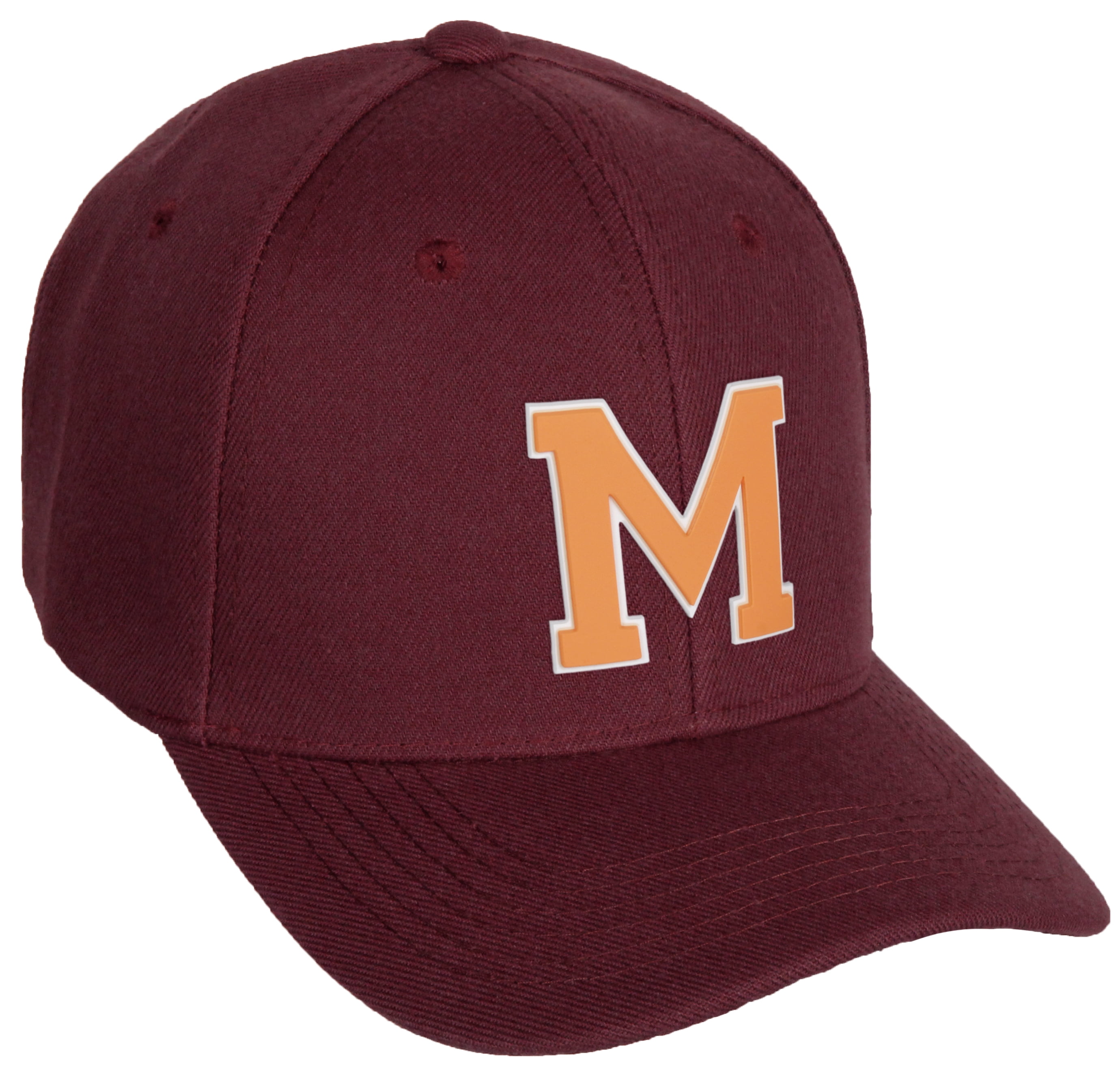 Daxton Classic Baseball Hat Custom A to Z Initial Team White Neon ...