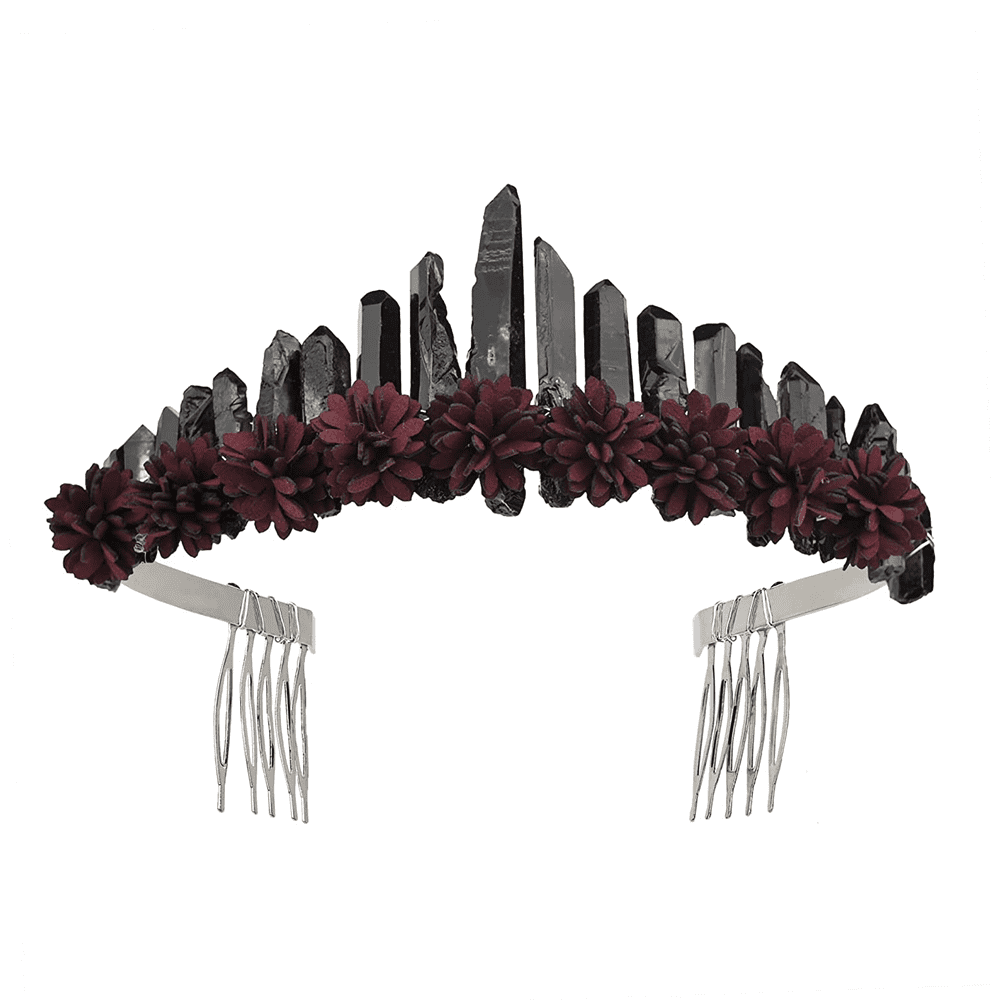 Moon Goddess Crown Raw Crystal Quartz Tiara Mermaid Crown Wedding Fairy ...