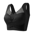 Bxsruta Wirefree Seamless Comfort Bralette with Lace Trim Wide Strap ...