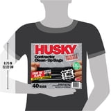 Husky Heavy Duty Contractor Clean-Up Bags, 42 Gallon, 2 Mil Thick, 40 ...