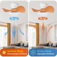 Quiet Ceiling Fan with LED Light 22 inch Large Air Volume Remote ...