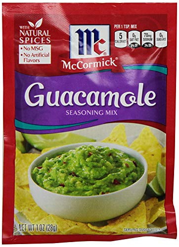 Mccormick Guacamole Seasoning Mix 1Oz. (9 Packets) - Walmart.com