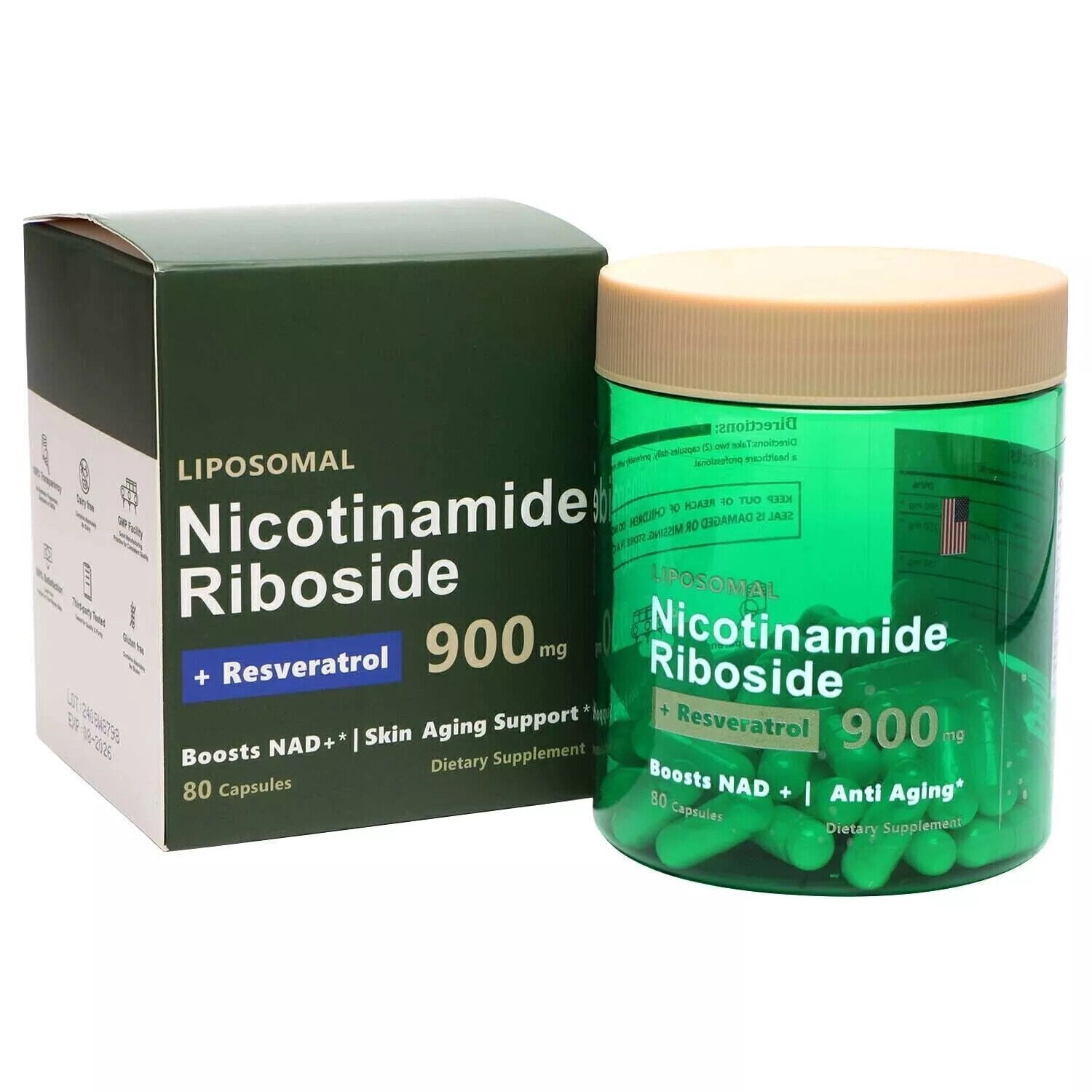 Suplemento dietético de nicotinamida ribósido (NR) + resveratrol en ...