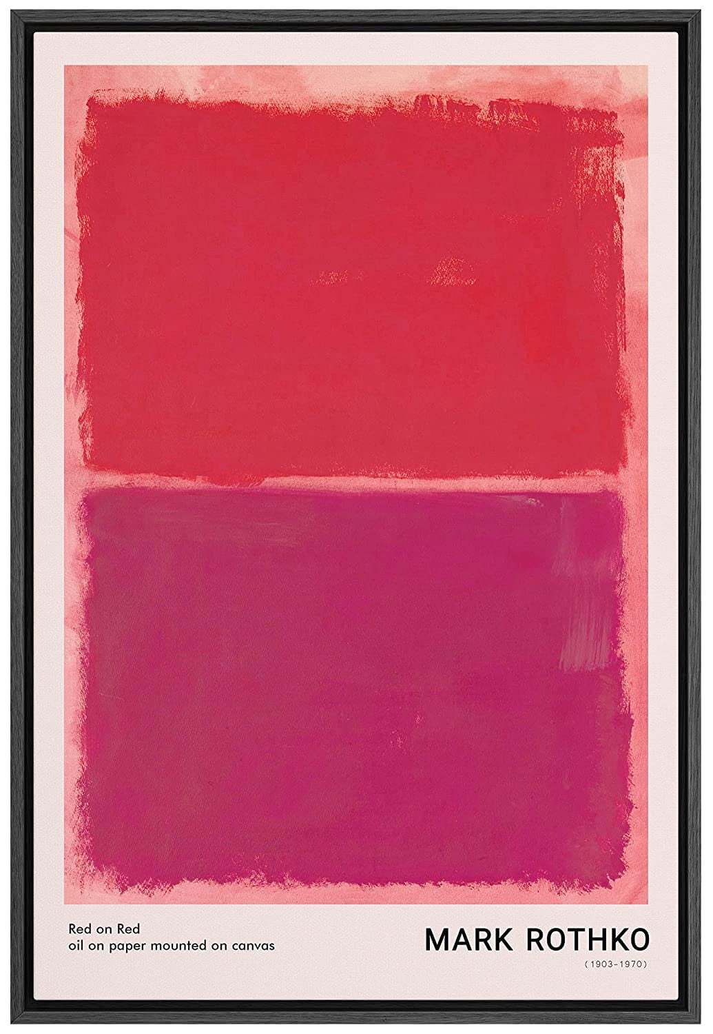 PixonSign Framed Canvas Print Wall Art Mark Rothko Red Mid-Century ...