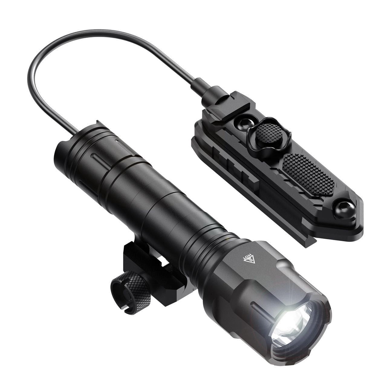 Tactical Flashlight Pistol Powerful Rail Light Max Output 2000 Lumens ...