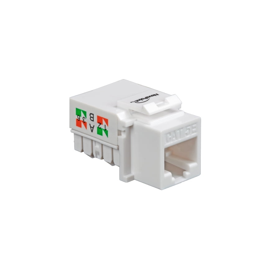 NavePoint CAT5e Ethernet Keystone Adapter Right Angle White - Walmart ...