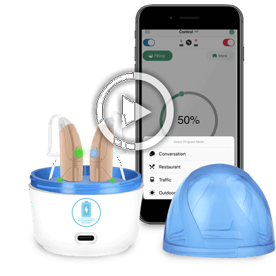 Buy DiscoMax Bluetooth Rechargeable Hearing Aids - smart phone App for ...