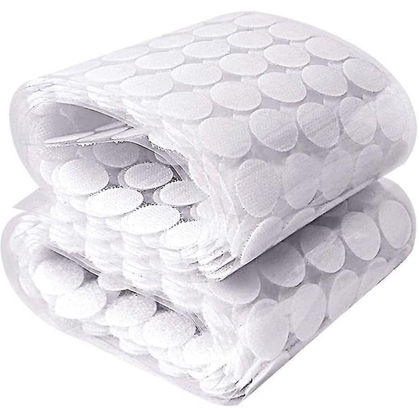 1200 pieces of self-adhesive 12mm Velcro dots. 600 pairs of white ...