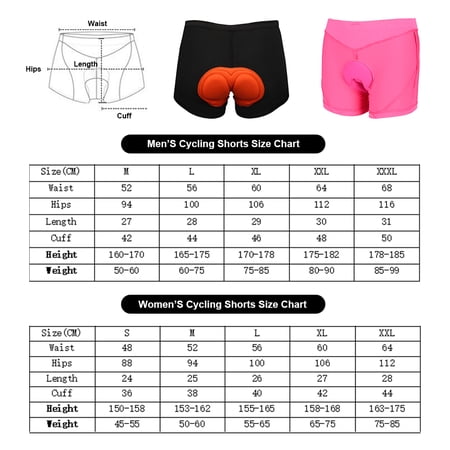 Women's Cycling Shorts Padded MTB Liner Bicycle Bike Underwear Shorts ...