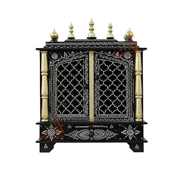 Wooden Temple For Home And Office / Mandir With LED Lights / Wall ...