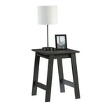 Mainstays Small Square Wood Side Table, Black Finish, 16 to 19.92 ...