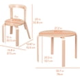Bentwood Kids Table and Chairs Set - Birch Wood, 5-Piece Toddler ...