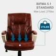 CLATINA Ergonomic High Back Office Chair with Lumbar Support, PU ...