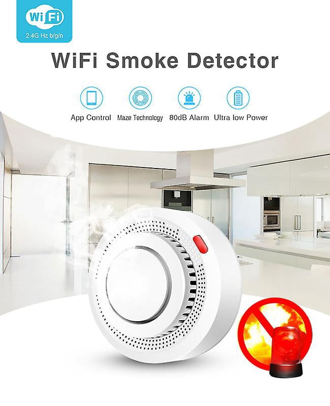 Tuya Smart Wifi Detector de humo App Notificación Sensor de humo ...
